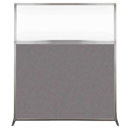 Versare 6' Tall Hush Screen Portable Partition - Clear Fluted Window | Wayfair